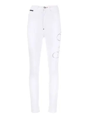 Philipp Plein Logo-print Jeggings - White