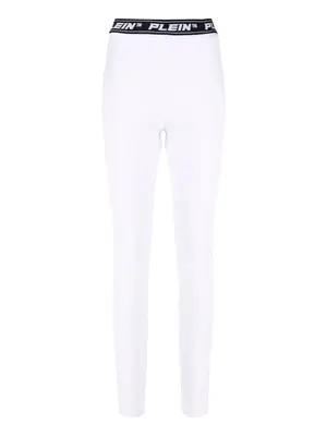 Philipp Plein Logo-waistband Leggings - White
