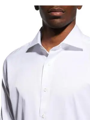 Canali Apos;s Solid Twill Dress Shirt - White