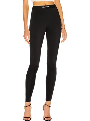 TOM FORD Logo Waist Legging - Black