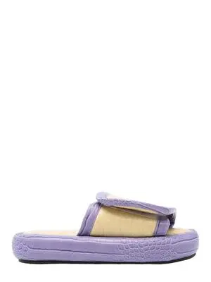 Natasha Zinko Faux-leather Slides - Purple