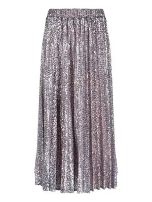 Patrizia Pepe Sequined Pleated Skirt - Pink