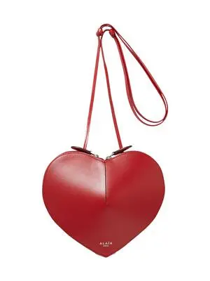 Alaïa Le Coeur Leather Shoulder Bag - Red