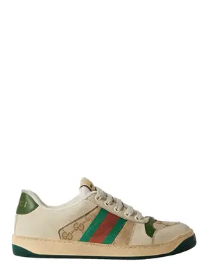 Gucci Screener Distressed Sneakers - Neutrals