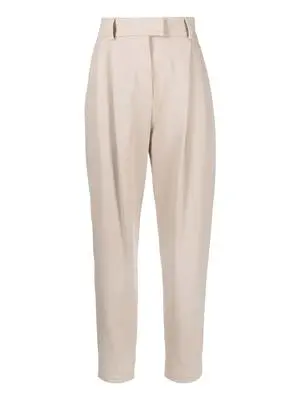 Brunello Cucinelli Pleat-detail Tapered Trousers - Neutrals