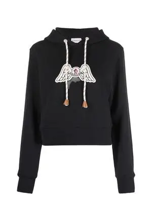 PALM ANGELS X Moncler Wings-logo Patch Hoodie