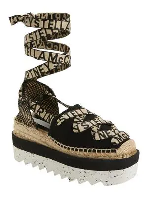 Stella McCartney Stella McCartney Gaia Logo Espadrille Deep Black