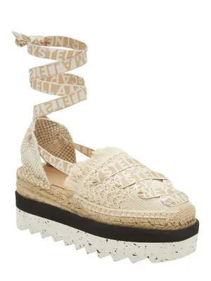 Stella McCartney Stella McCartney Gaia Logo Espadrille Ecru-white