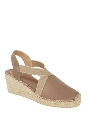TONI PONS Toni Pons Tona Espadrille Wedge Sandal Taupe Fabric