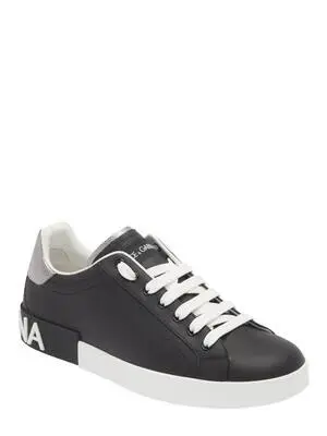 Dolce & Gabbana Portofino Sneakers - 8b979 Black/silver
