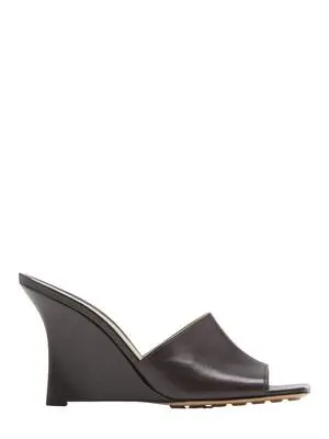 Bottega Veneta Stretch Wedge Lounge Mules - Brown