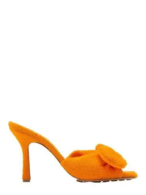 Bottega Veneta Stretch Terry Bow Sandals - Orange