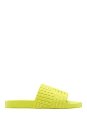 Bottega Veneta Carpet Rubber Slide Sandals - Green