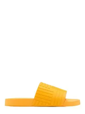 Bottega Veneta Carpet Rubber Slide Sandals Orange