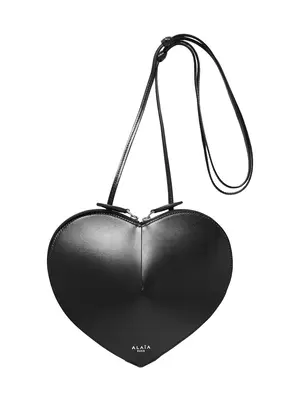 Alaïa Le Coeur Leather Shoulder Bag - Black