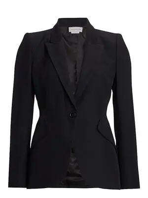 Alexander McQueen Tailored Peak-lapel Jacket Black