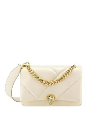 BVLGARI BVLGARI Serpenti Cabochon Matelassé Leather Mini Bag Ivory Opal