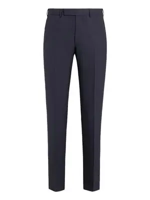 Zegna High Performance Wool Pants - Navy Blue