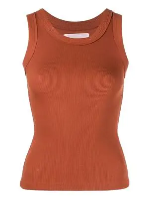 STYLAND Fine-ribbed Vest Top - Orange