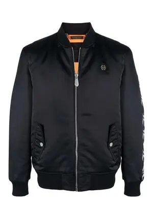 Philipp Plein Logo-print Bomber Jacket - Black
