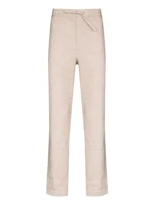 Frescobol Carioca Oscar Drawstring Chino Trousers - Neutrals