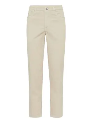 Brunello Cucinelli Straight-leg Corduroy Trousers - Neutrals