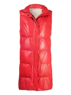 BRUNELLO CUCINELLI Down-padded Leather Gilet Coat