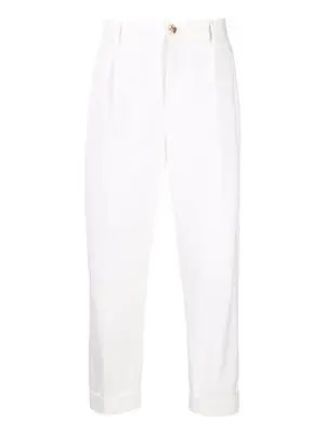 Brunello Cucinelli Dart-detail Straight-leg Trousers - White