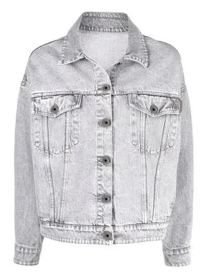 Brunello Cucinelli Oversized Denim Jacket - Grey