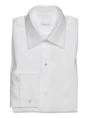 Zegna Regular Fit Tuxedo Shirt - White