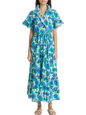 Mille MILLE Victoria Ruffle Front Dress Cornflower