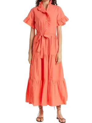 Mille MILLE Victoria Ruffle Front Dress Melon
