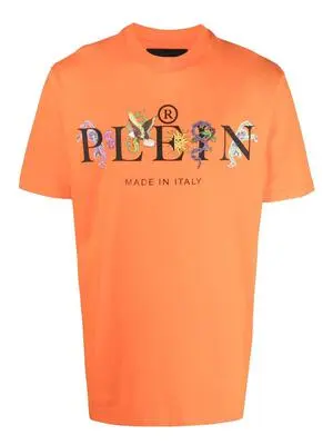 Philipp Plein Tattoo Logo Print T-shirt - Orange