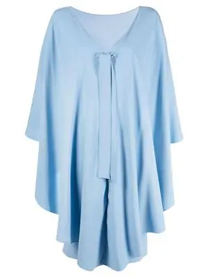 Alberta Ferretti Bow-detail Draped Dress - Blue