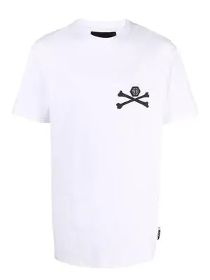 Philipp Plein Skeleton Print T-shirt - White