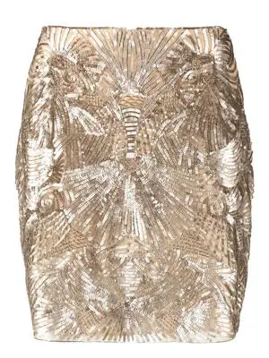 Alberta Ferretti Embellished High-waist Skirt - Neutrals