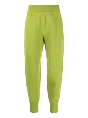 Alberta Ferretti Ribbed-detailing Knitted Joggers - Green