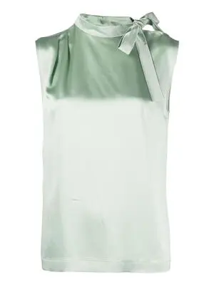 Alberta Ferretti Silk Pussy-bow Blouse - Green