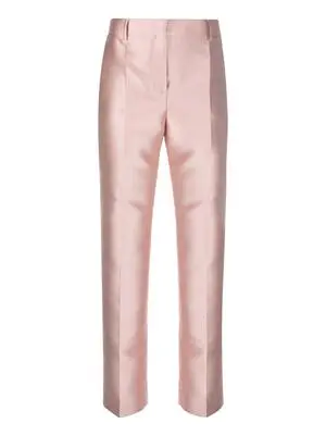 Alberta Ferretti Metallic Effect Tailored Trousers - Pink
