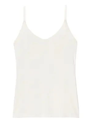 Lafayette 148 New York Jersey Scoop Neck Tank White