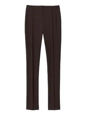 Lafayette 148 New York Stretch High Rise Slim Ankle Pants - Truffle