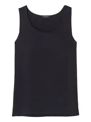 Lafayette 148 New York Sleeveless Silk Blouse - Black