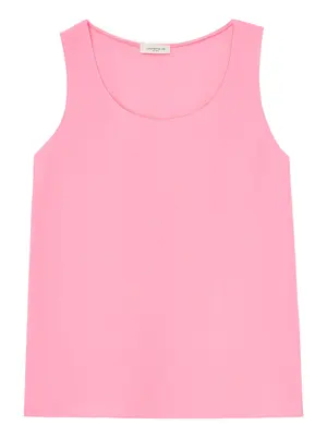 Lafayette 148 New York Sleeveless Silk Blouse Pink