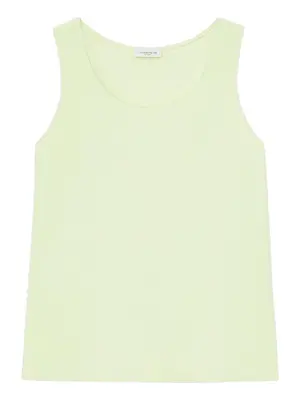 Lafayette 148 New York Silk Georgette Sleeveless Blouse Green