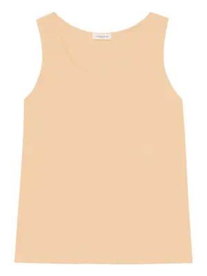 Lafayette 148 New York Silk Georgette Sleeveless Blouse Straw