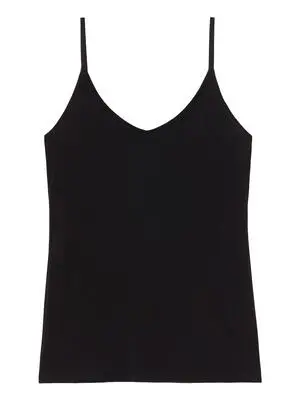 Lafayette 148 New York Jersey Scoop Neck Camisole Tank - Black