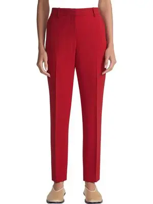 Lafayette 148 New York Crepe High Rise Straight Leg Ankle Pants - Spark