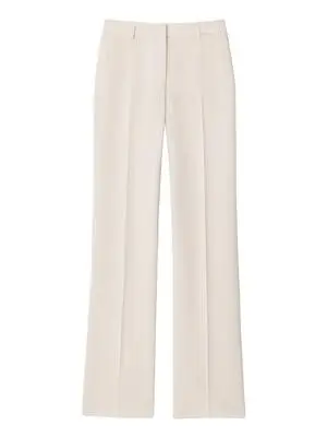 Lafayette 148 New York High-Rise Straight-Leg Crepe Pants Raffia