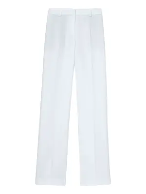 Lafayette 148 New York High-Rise Straight-Leg Crepe Pants White