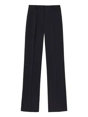 Lafayette 148 New York Crepe High-rise Straight-leg Pants - Black